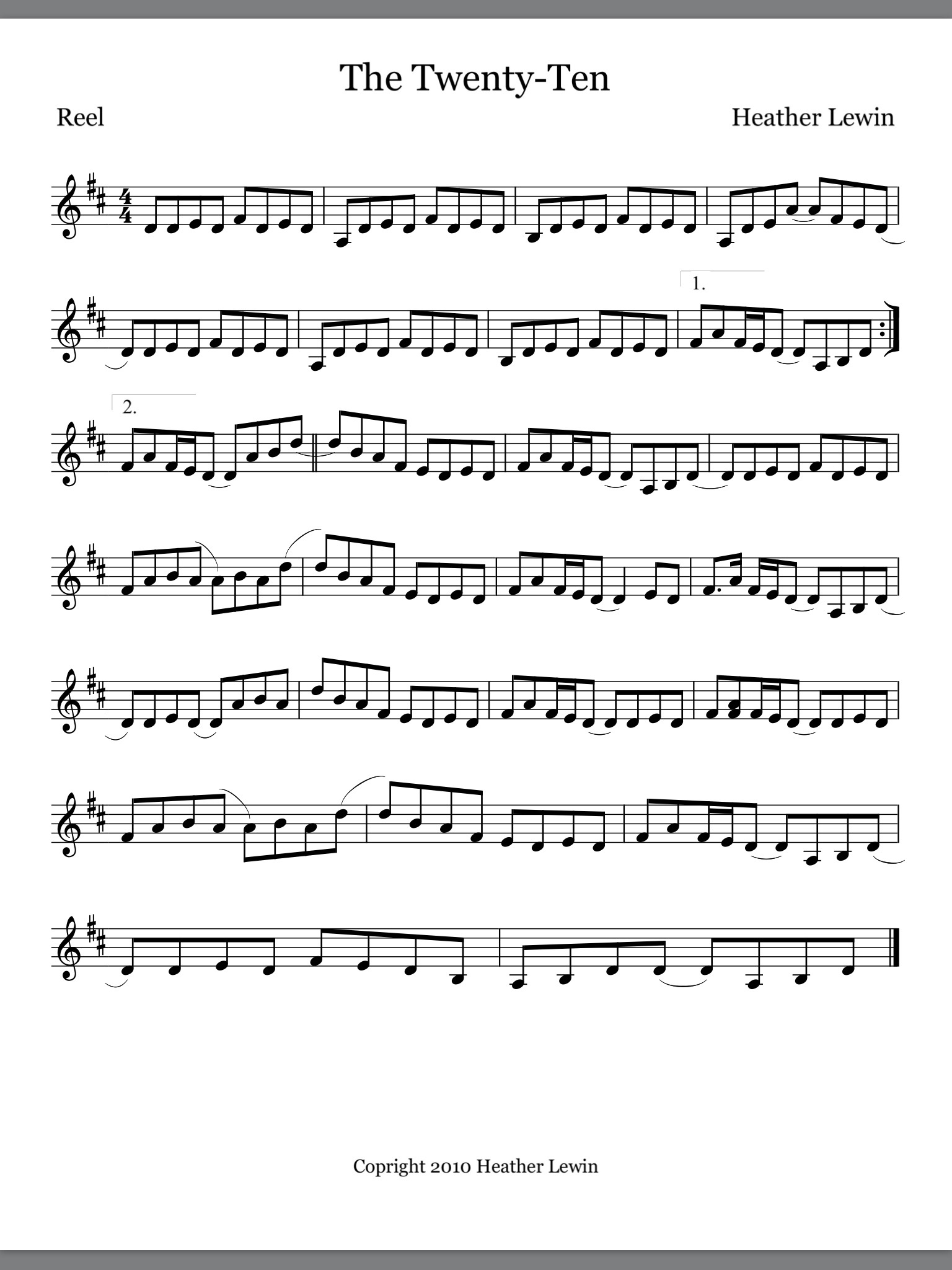 The Twenty-Ten | heatherlewinmusic